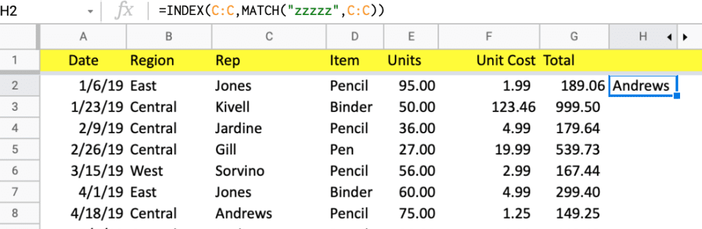 How To Get Last Value In A Column In Google Sheets OfficeBeginner