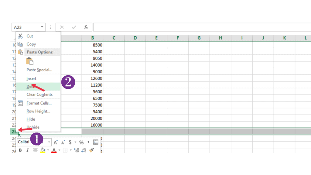 How To Delete Empty Rows In MS Excel OfficeBeginner