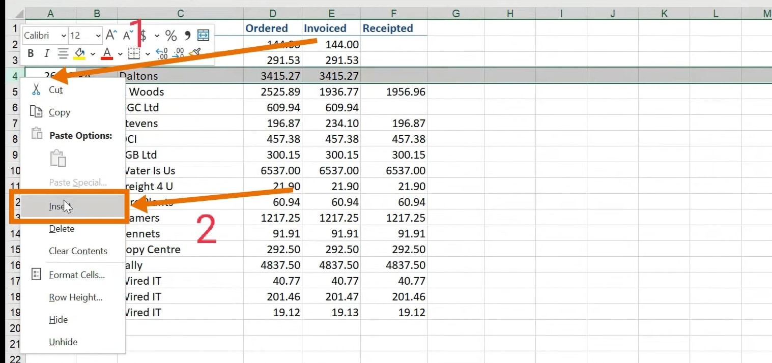 How To Insert Multiple Rows In MS Excel OfficeBeginner