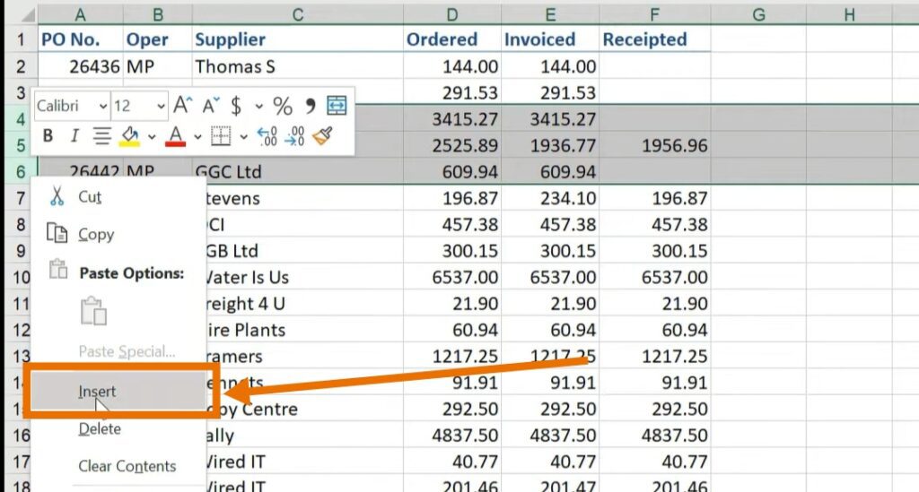 How To Insert Multiple Rows In MS Excel OfficeBeginner