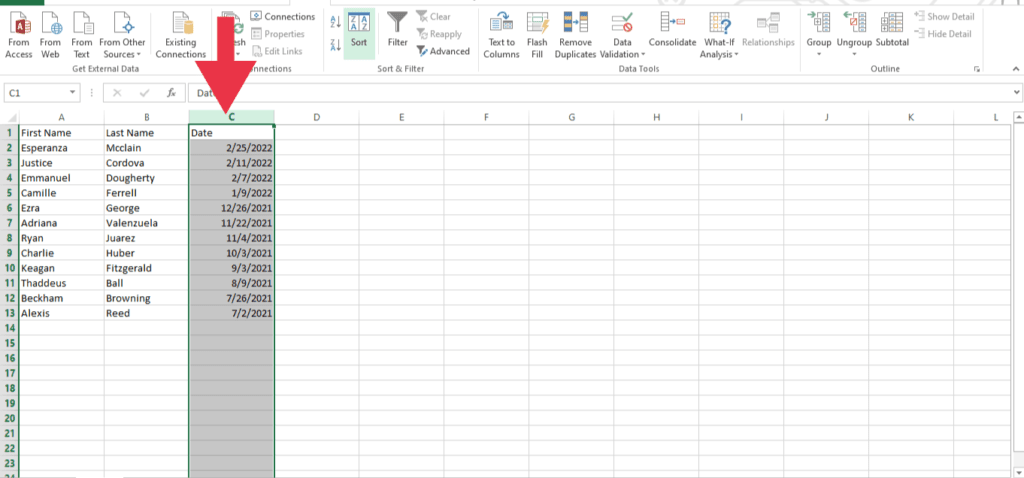 How To Sort Data By Date In Microsoft Excel OfficeBeginner