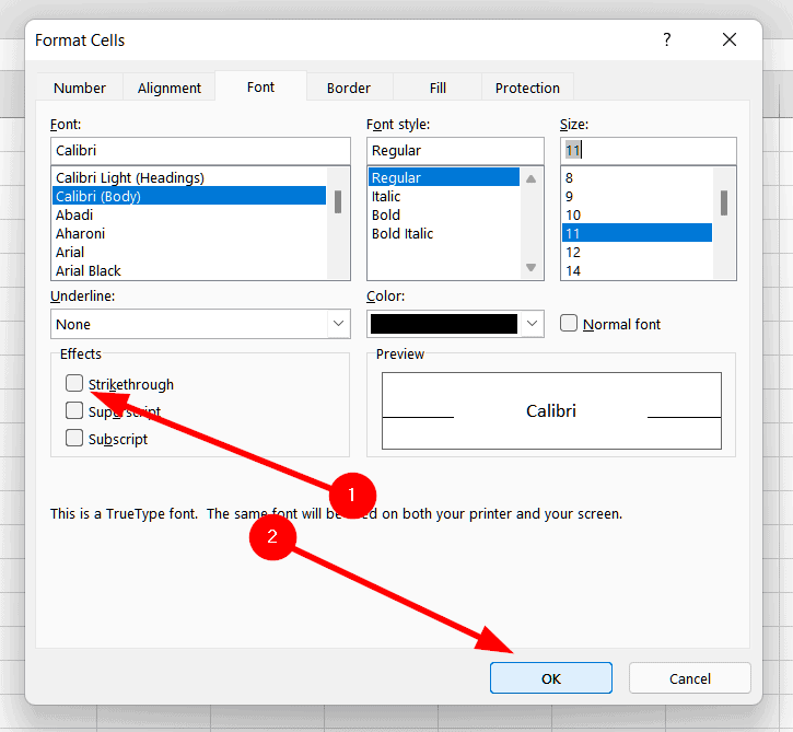 How To Remove Strikethrough In MS Excel OfficeBeginner