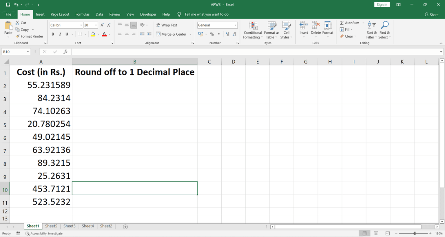 How to Round off Decimals in MS Excel - OfficeBeginner