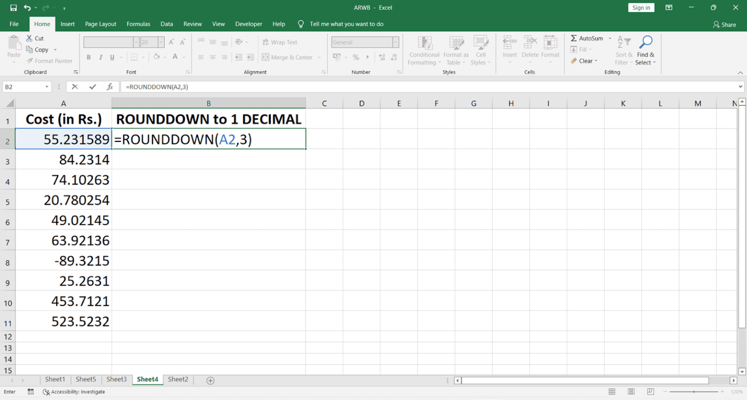 How to Round off Decimals in MS Excel - OfficeBeginner