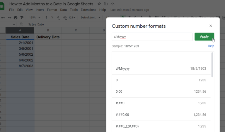 How To Add Months To A Date In Google Sheets OfficeBeginner