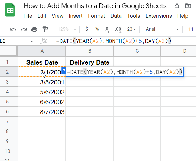 How To Add Months To A Date In Google Sheets OfficeBeginner