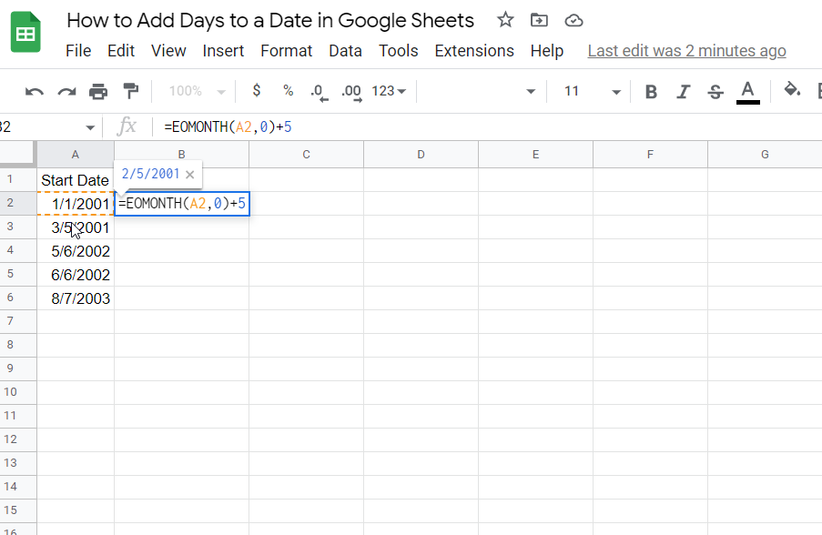 How To Add Days To A Date In Google Sheets OfficeBeginner