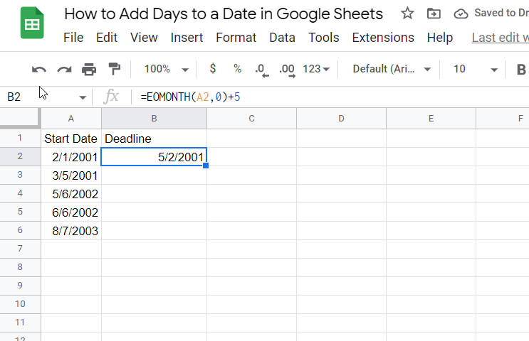 How To Add Days To A Date In Google Sheets OfficeBeginner